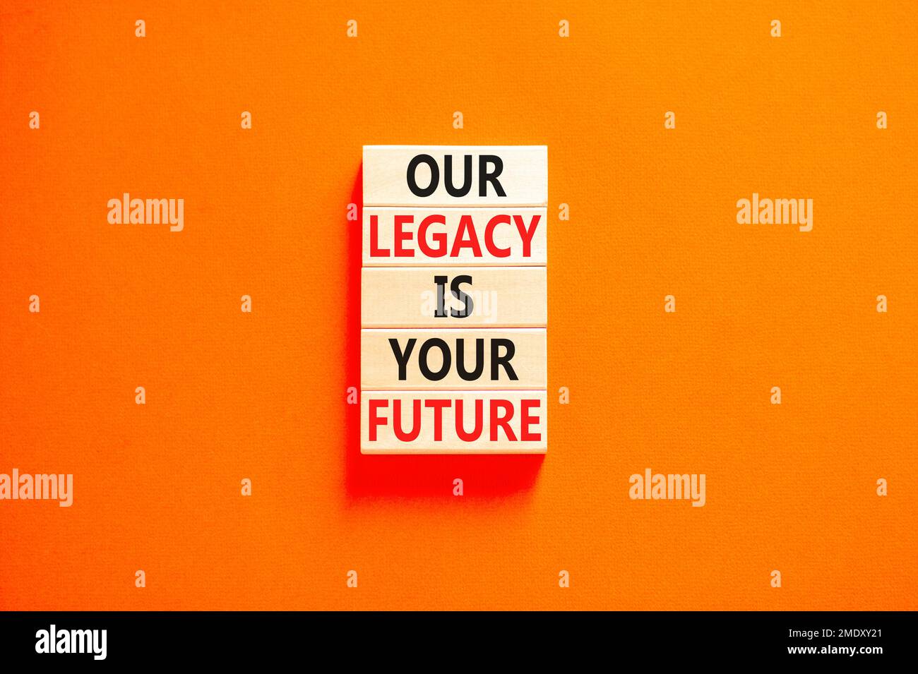 Legacy and future symbol. Concept words Our legacy is your future on ...