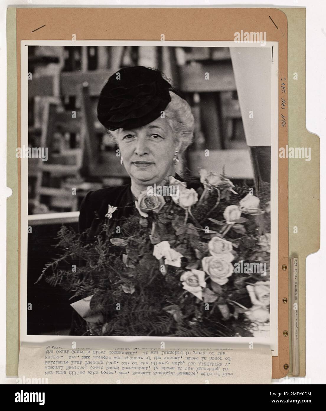 Mrs. Russell Randolph Waesche, wife of Vice Admiral Waesche, sponsors ...