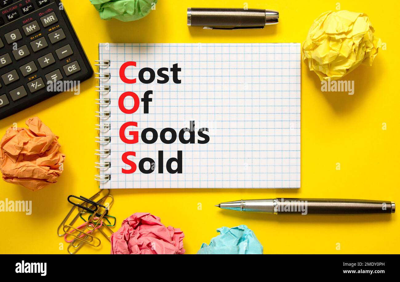 COGS cost of goods sold symbol. Concept words COGS cost of goods sold ...