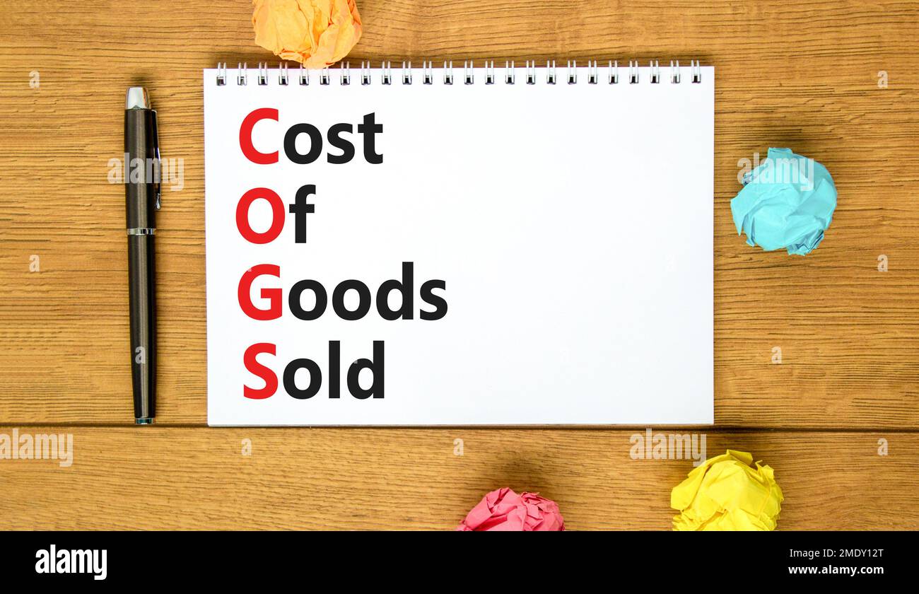 COGS cost of goods sold symbol. Concept words COGS cost of goods sold ...