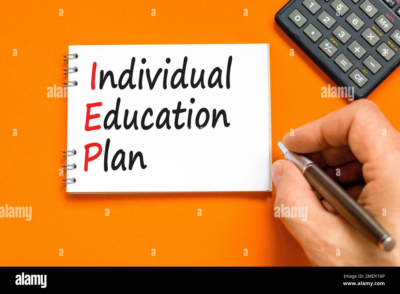 IEP individual education plan symbol. Concept words IEP individual ...