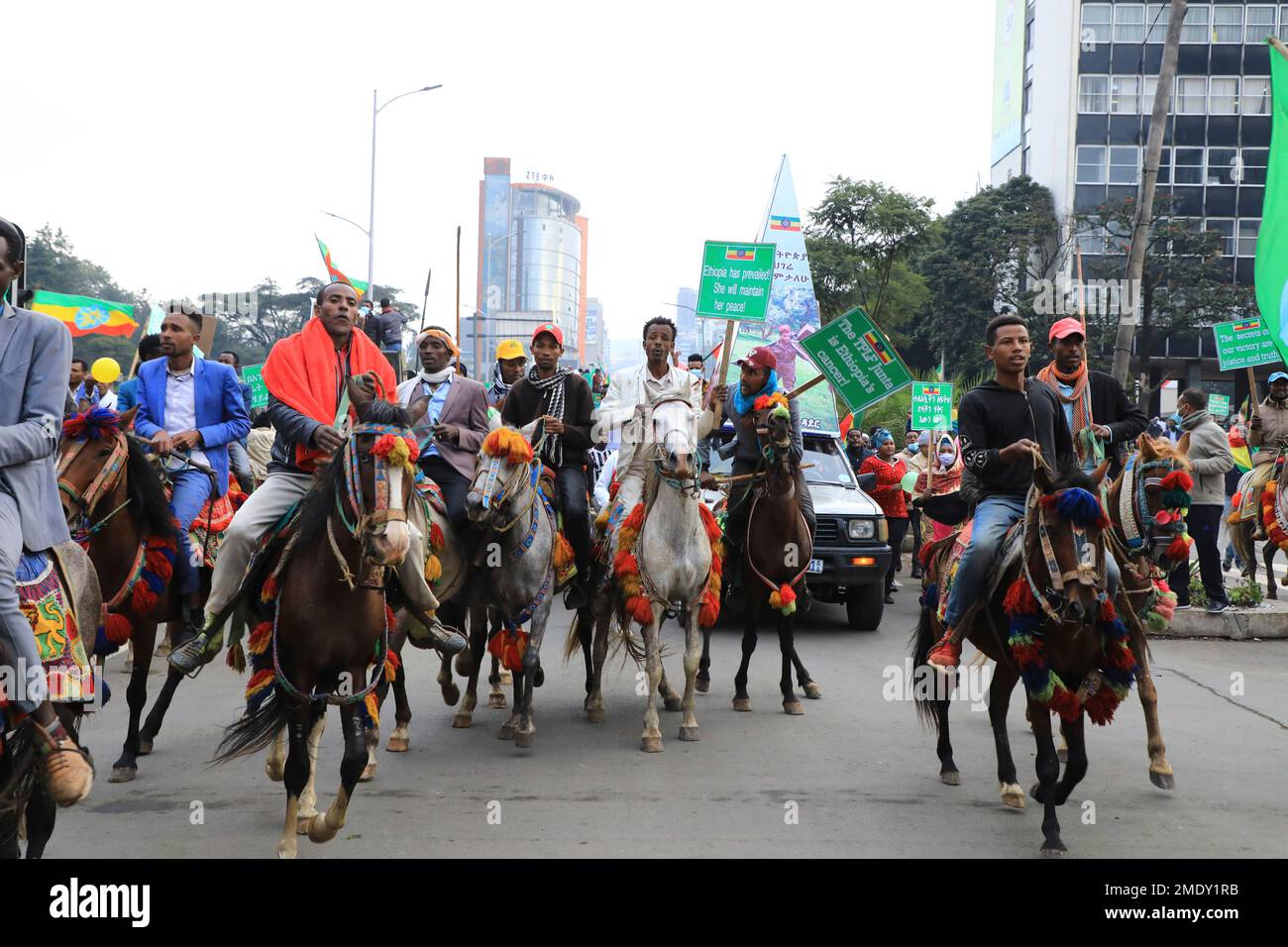 Thousands of Ethiopian from the capital, Addis Ababa and the environs ...