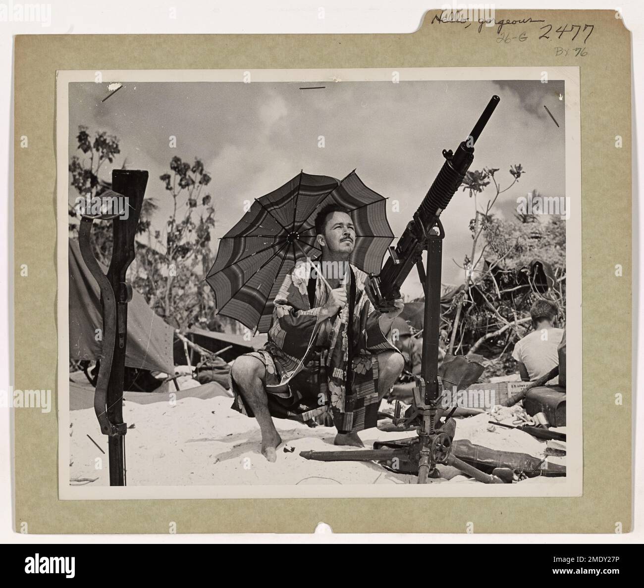 A humorous image depicts a rugged Coast Guard invader donning a ...