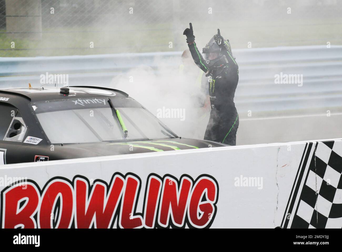 Ty Gibbs celebrates winning the NASCAR Xfinity Series auto race at ...