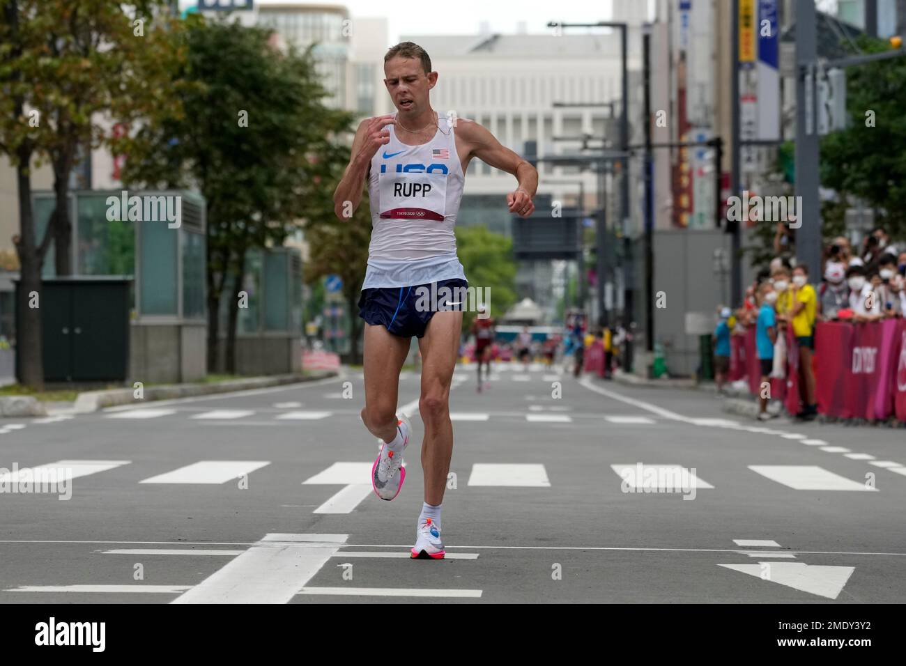 Galen Rupp, of United States, competes during the men's marathon at the ...