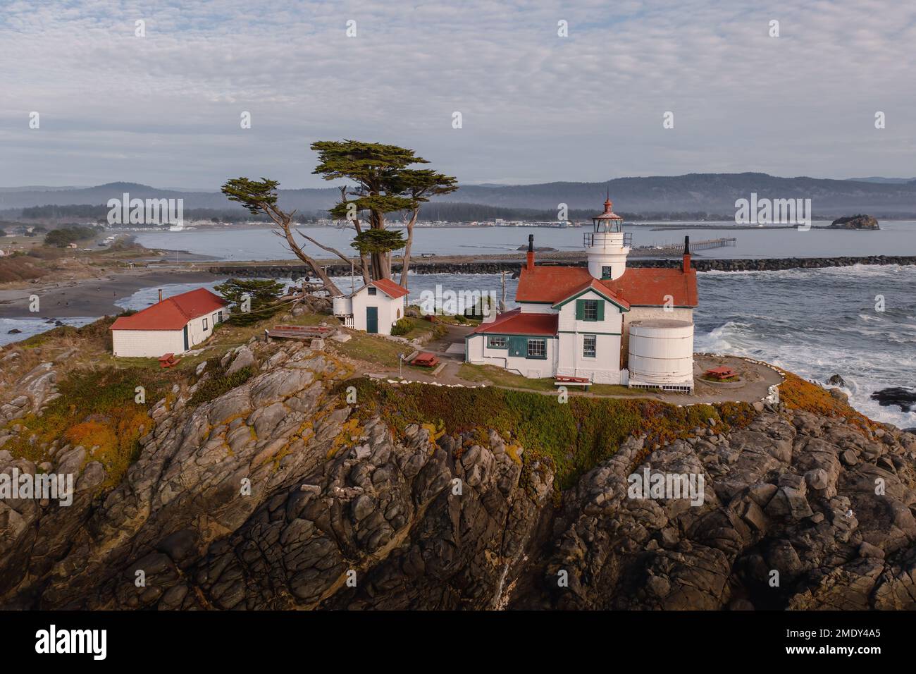 Jetty lighthouse waves crashing in hi-res stock photography and images ...