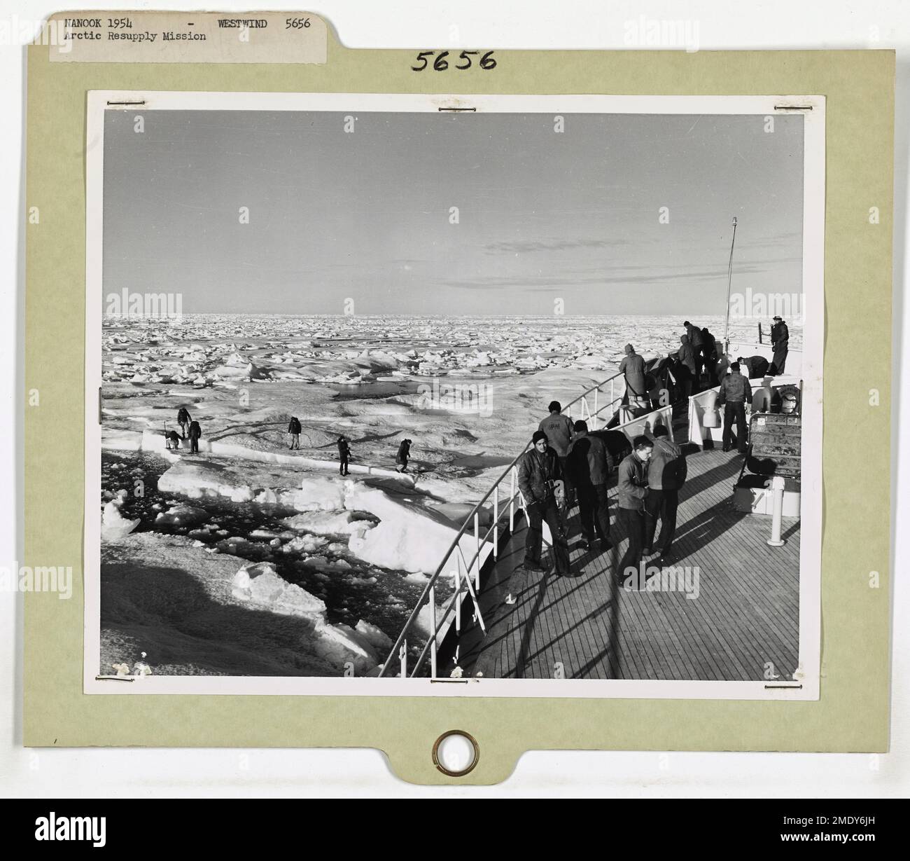 The crew of the Coast Guard icebreaker WESTWIND plants demolition ...