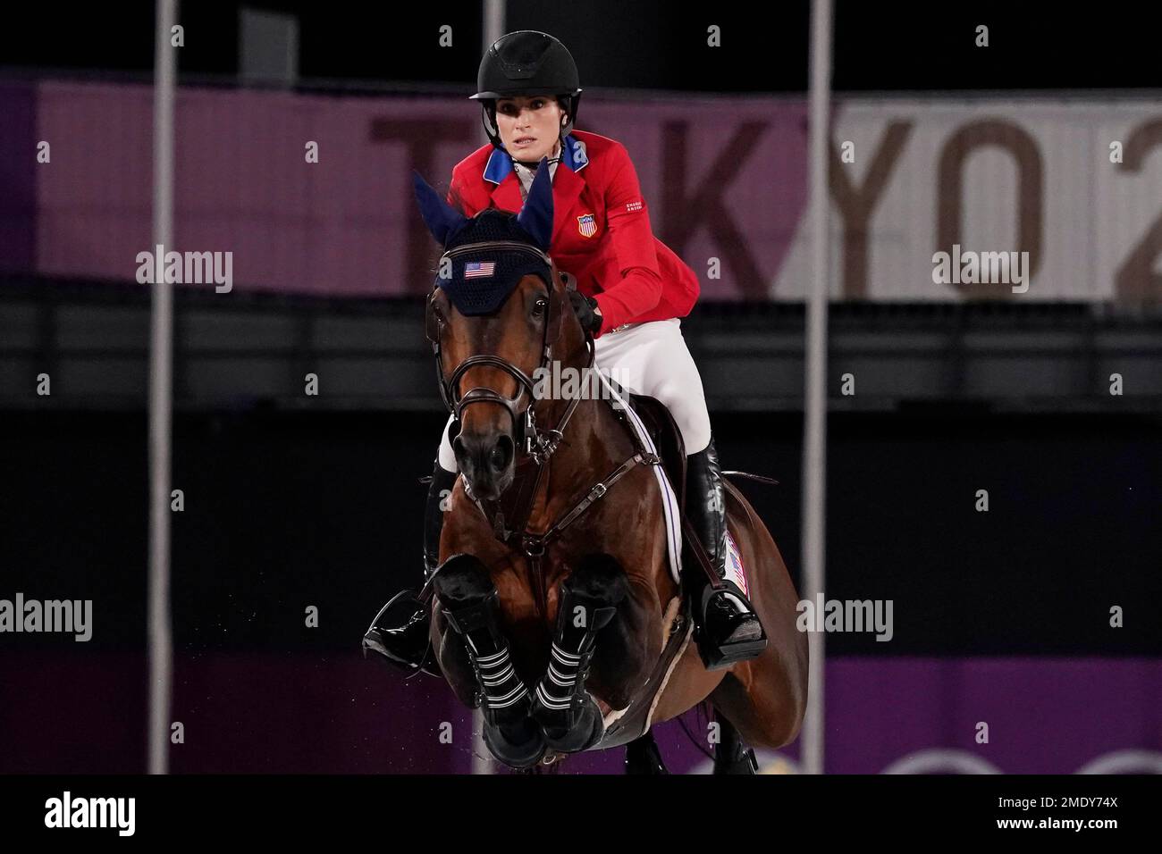 United States' Jessica Springsteen, riding Don Juan van de Donkhoeve ...