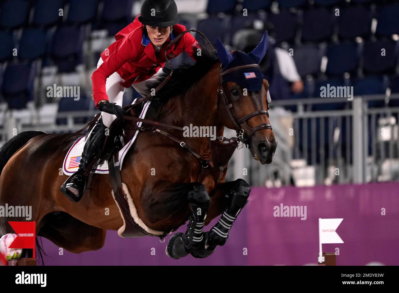 United States' Jessica Springsteen, riding Don Juan van de Donkhoeve ...