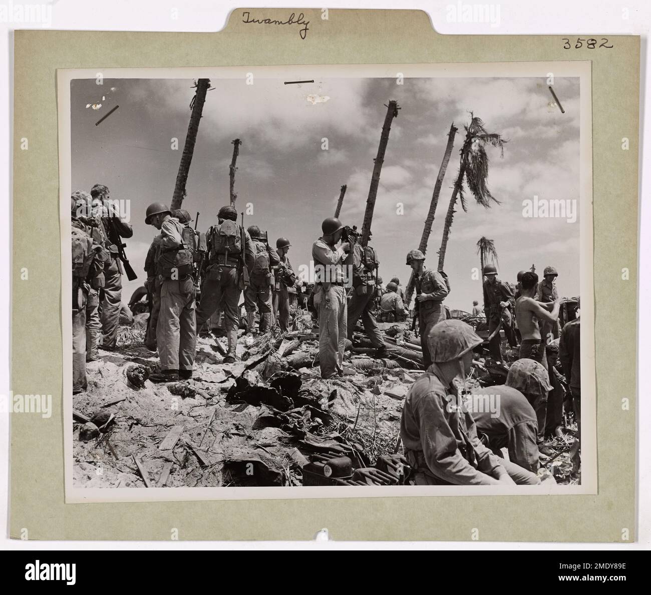 Coast Guard Combat Photographer George G. Twambly films the American ...