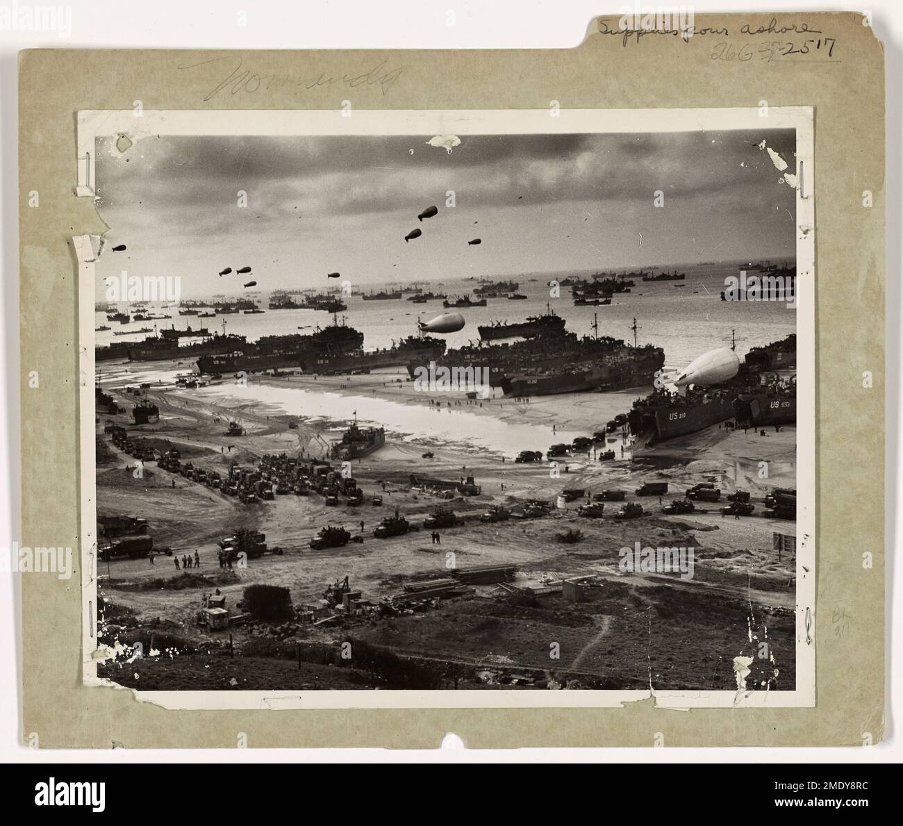 A Coast Guard Combat Photographer captures a panorama of the French ...