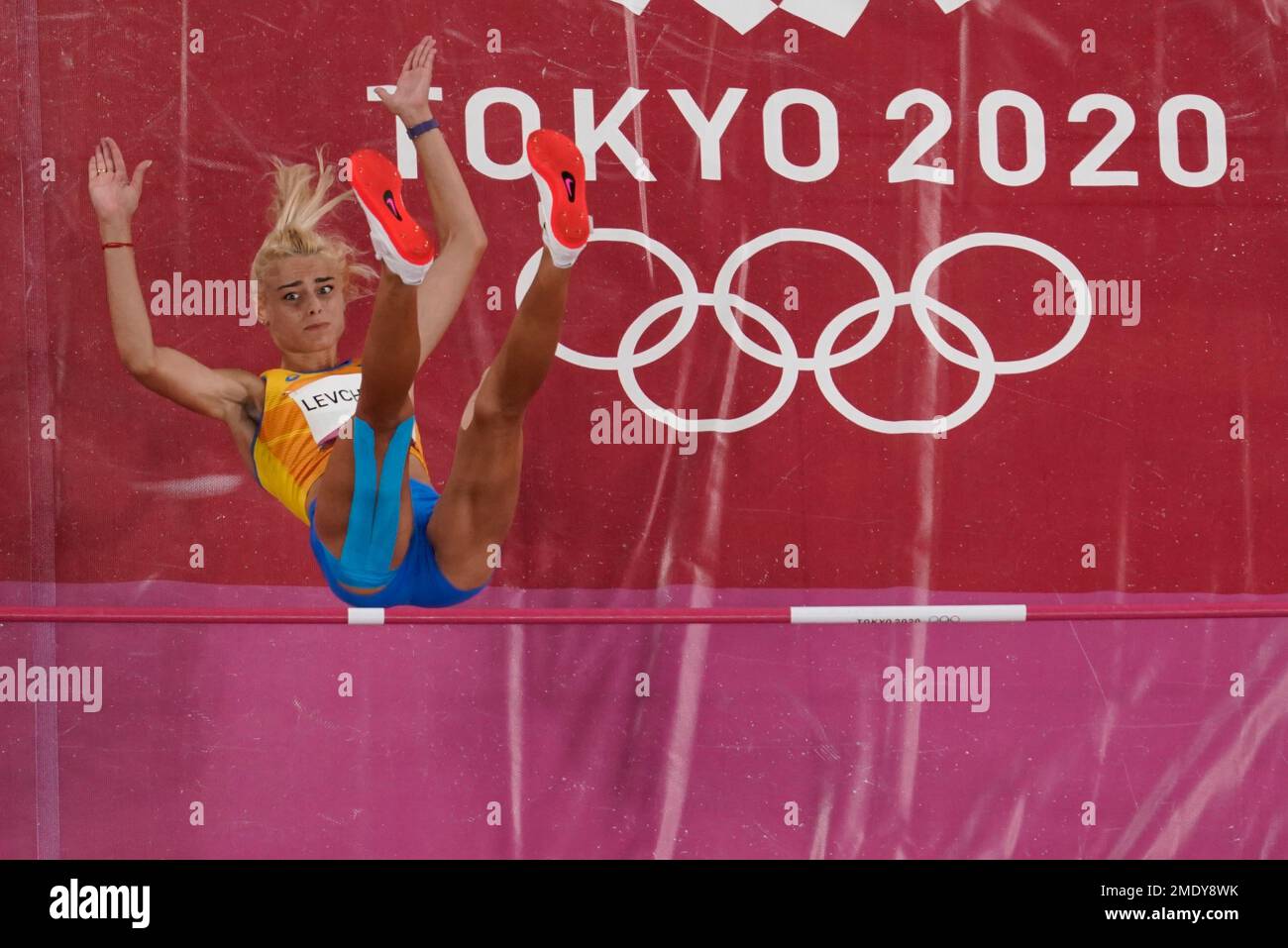 Yuliya Levchenko, of Ukraine, competes during the finals of the women's ...