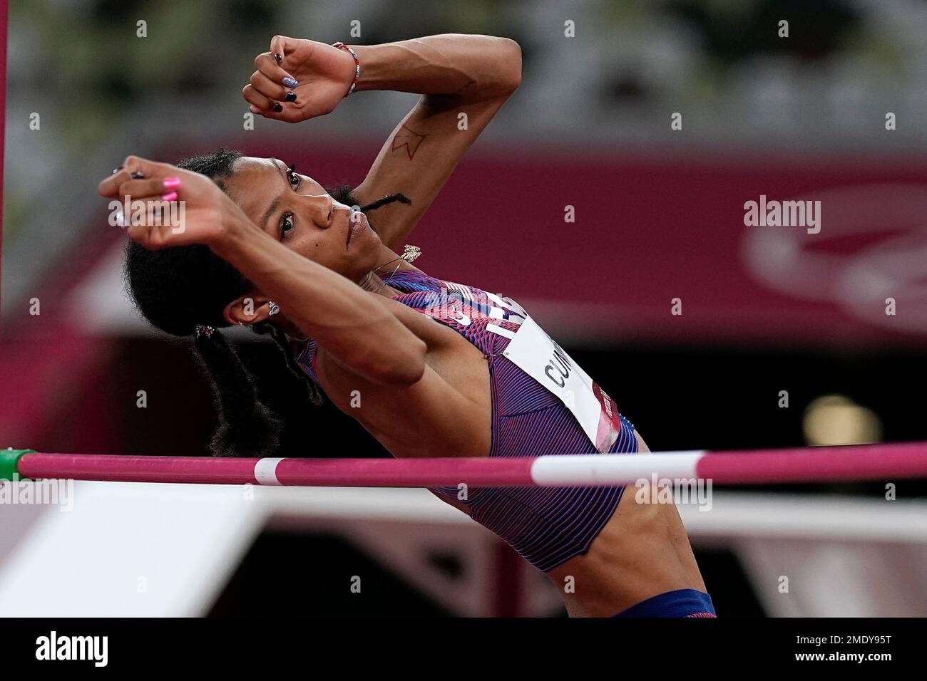 Vashti Cunningham, of the United States, competes in the women's high ...