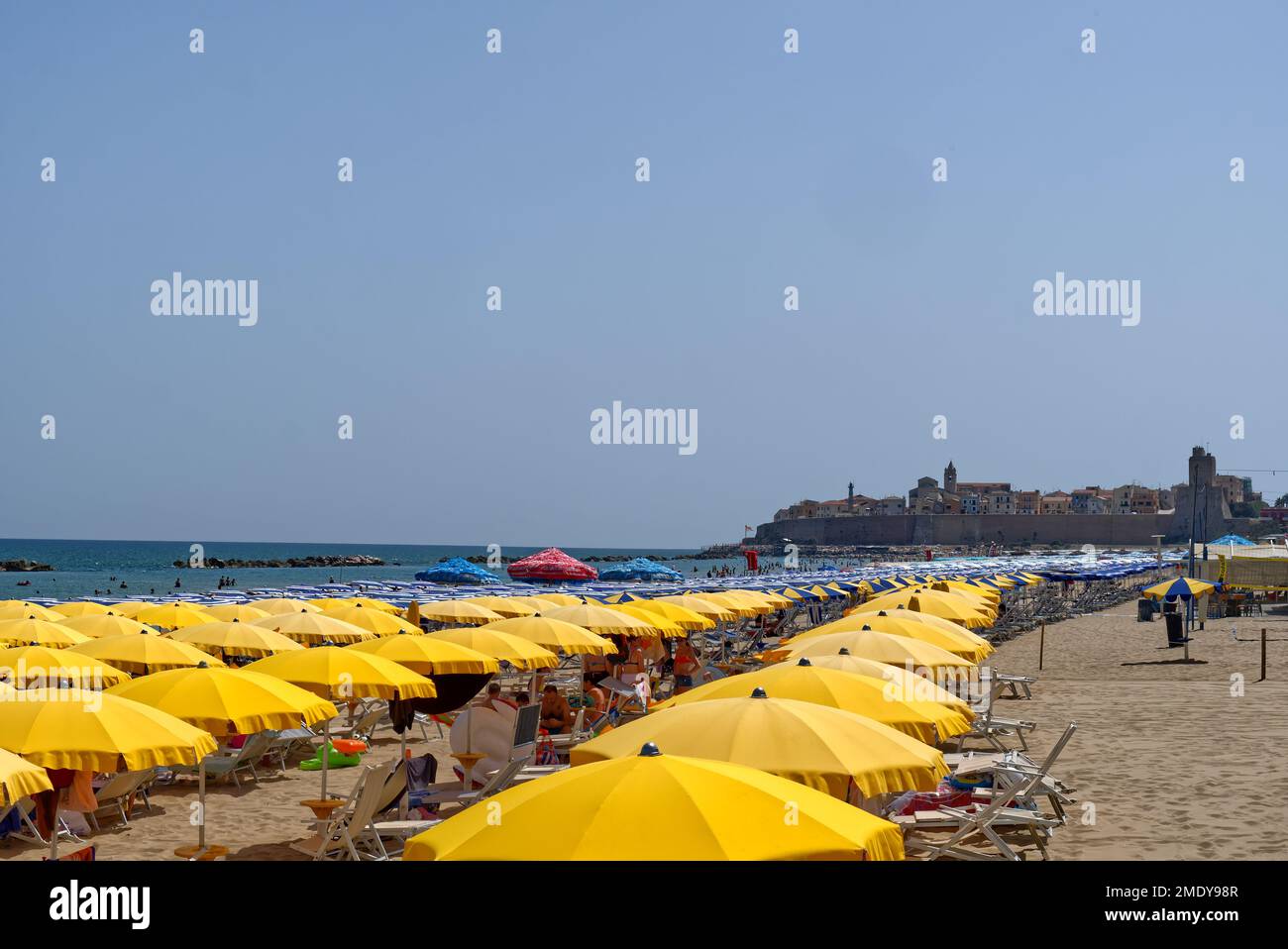Termoli, Italy - 5 sept 2022: Panoramic view of the old town from the ...