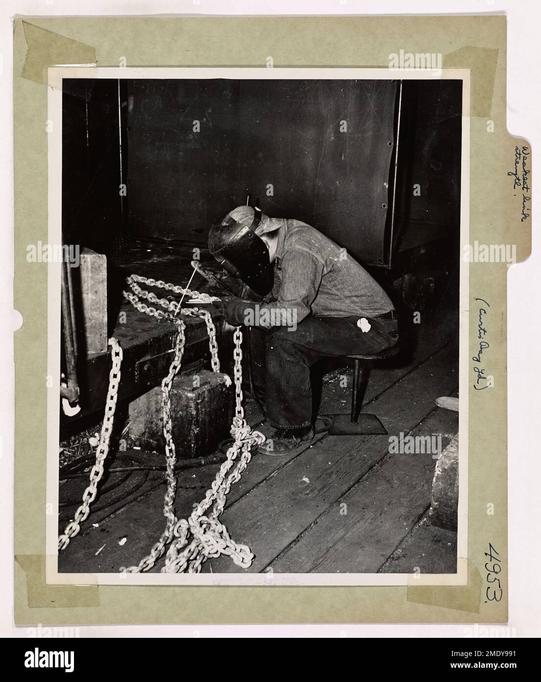 Weakest Link Is Strengthened. This image depicts a welder in the ...