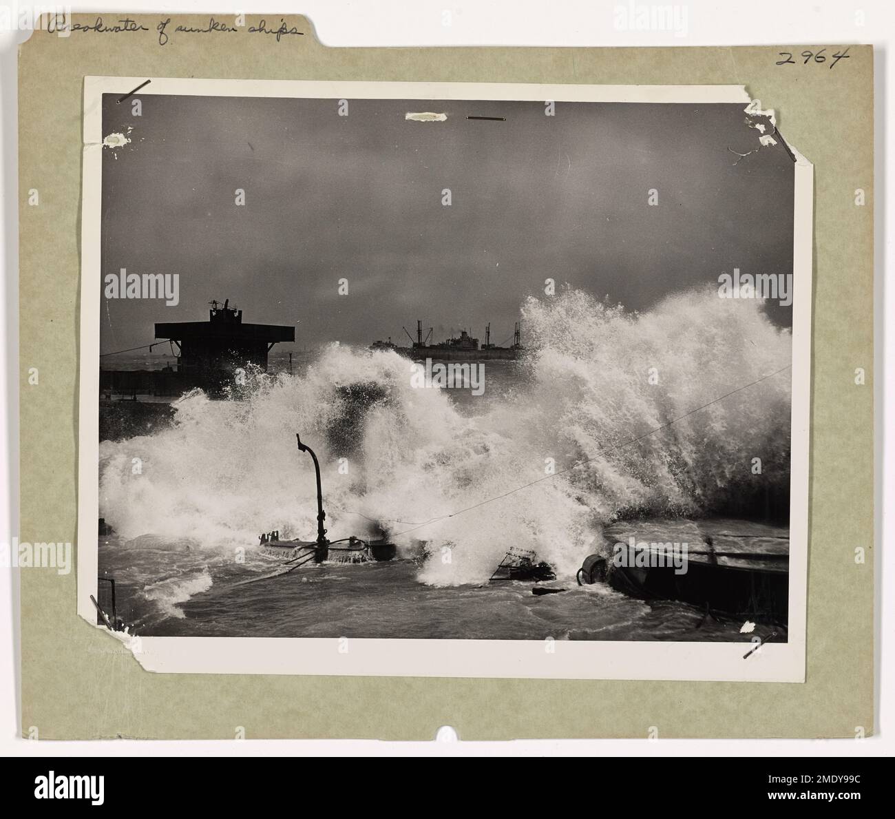 Strategic sinking of 23 freighters, bow to stern, on D-Day Plus One and ...