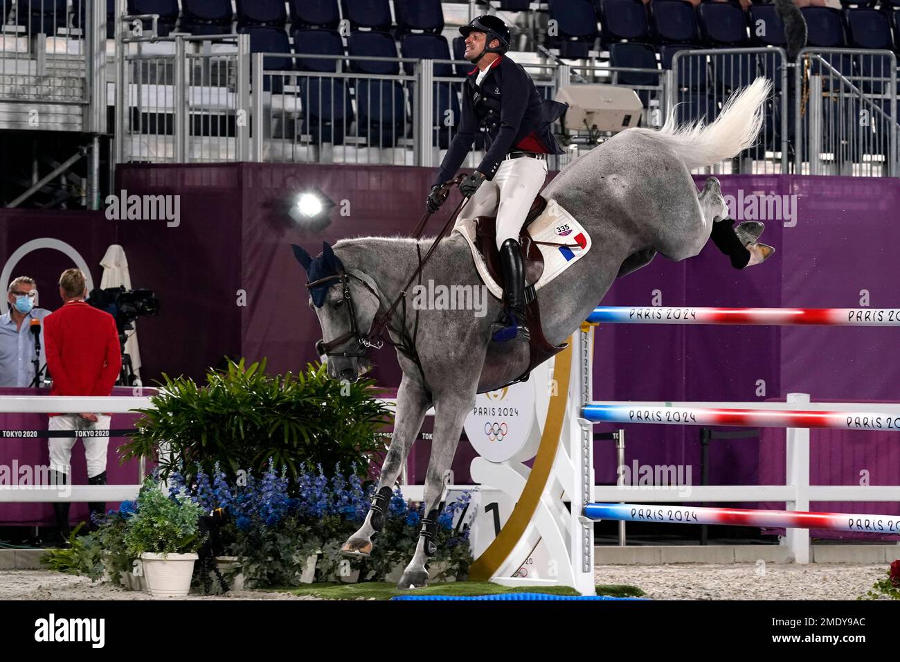 France's Mathieu Billot, riding Quel Filou 13, competes during the ...