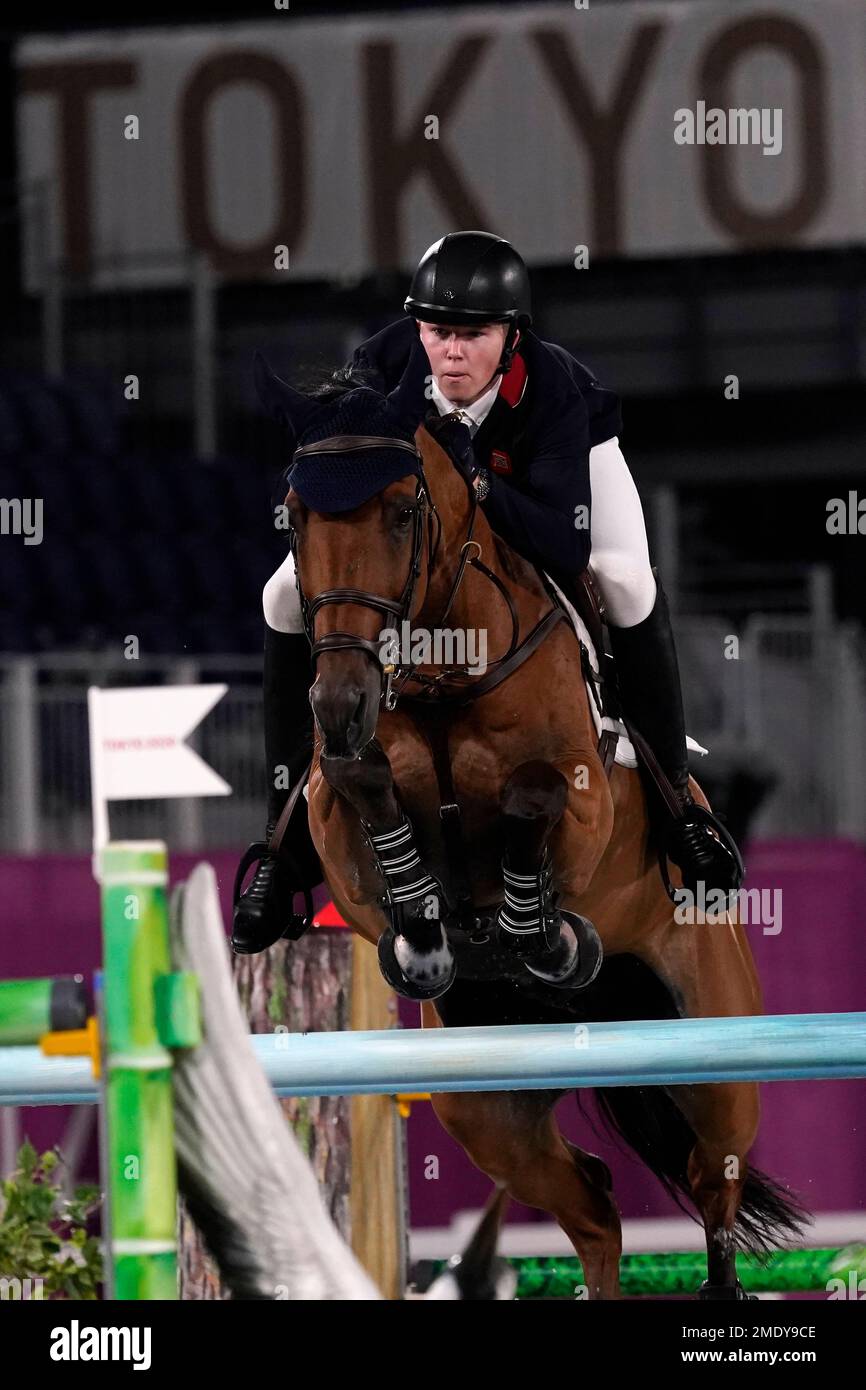Britain's Harry Charles, riding Romeo 88, competes during the ...