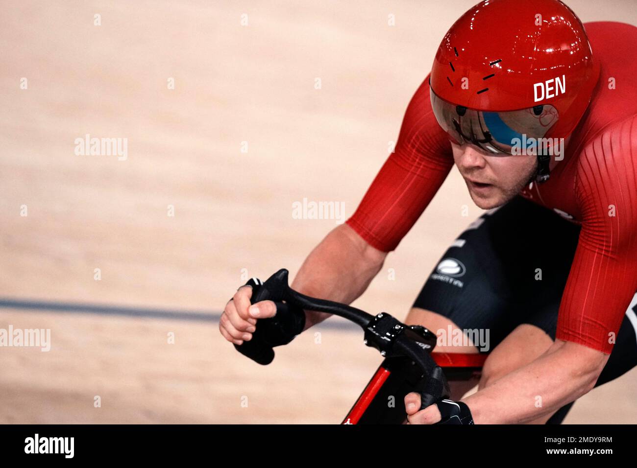 Lasse Norman Hansen of Team Denmark competes during the track cycling ...