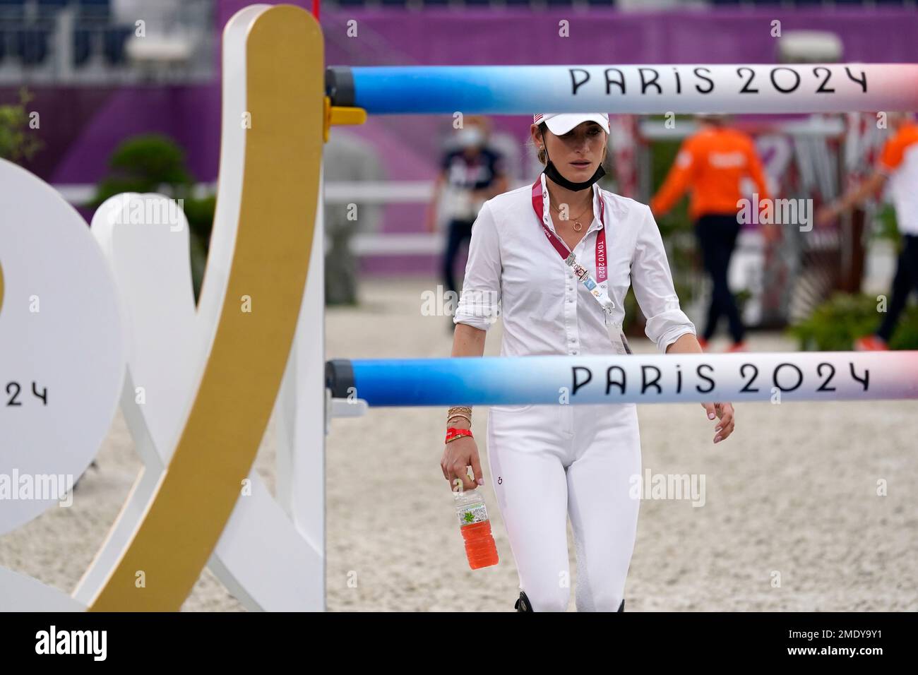 United States' Jessica Springsteen walks the course ahead of the ...
