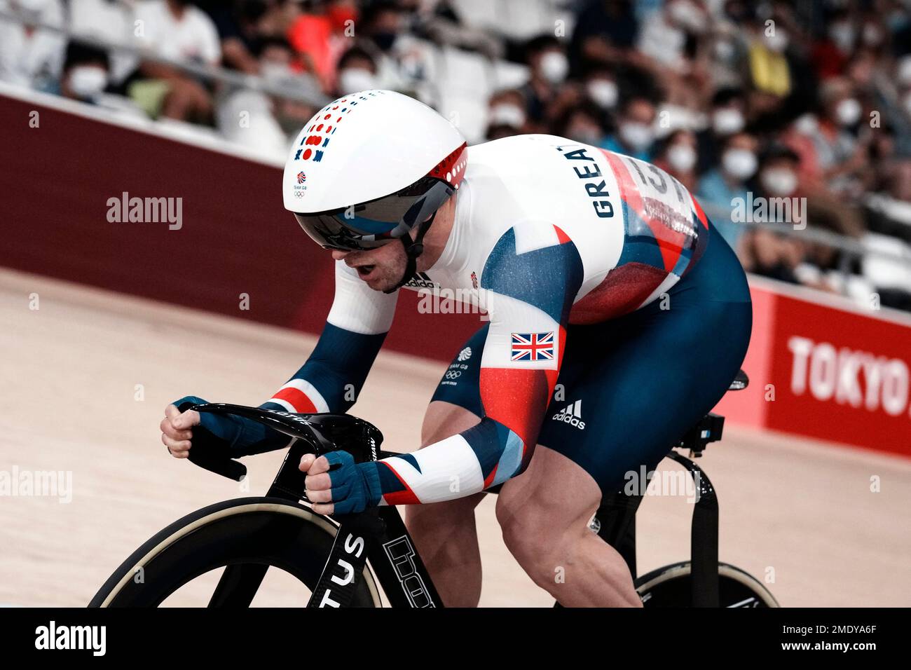 Jason Kenny of Team Britain competes during the track cycling men's ...