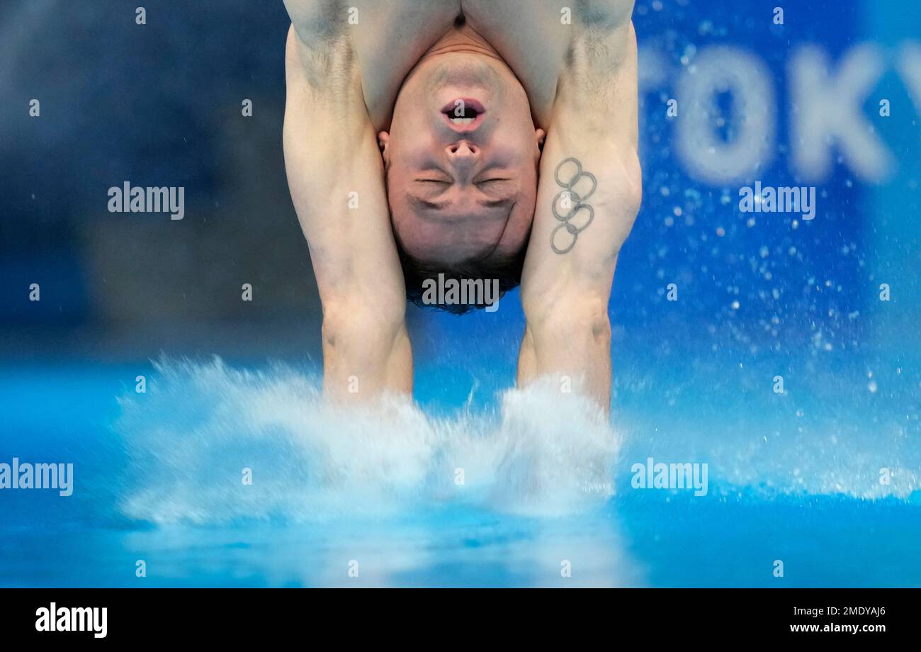 Thomas Daley of Great Britain competes in men's diving 10m platform ...