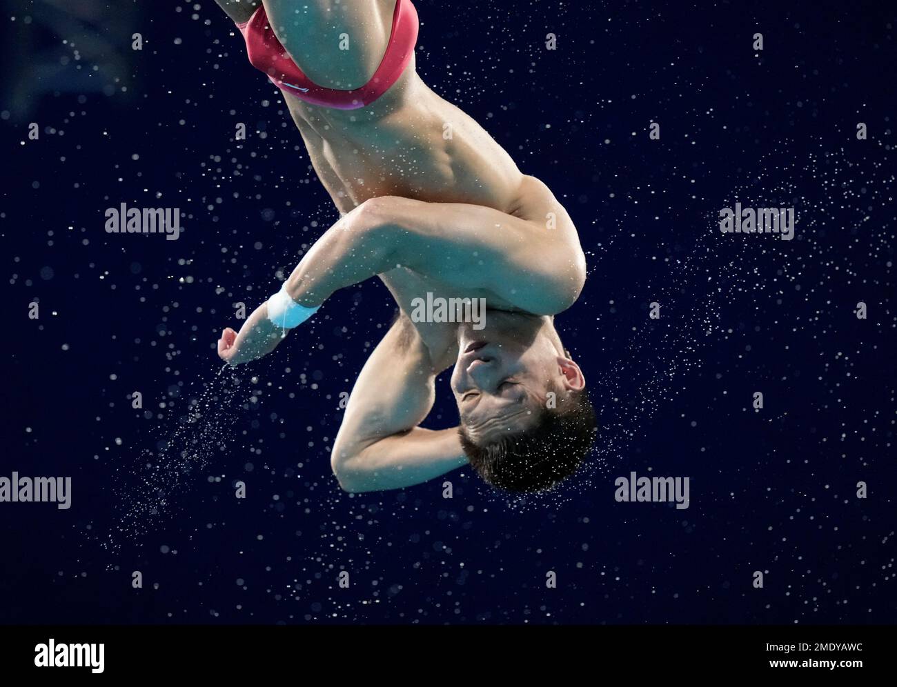 Yang Jian of China competes in men's diving 10m platform final at the ...