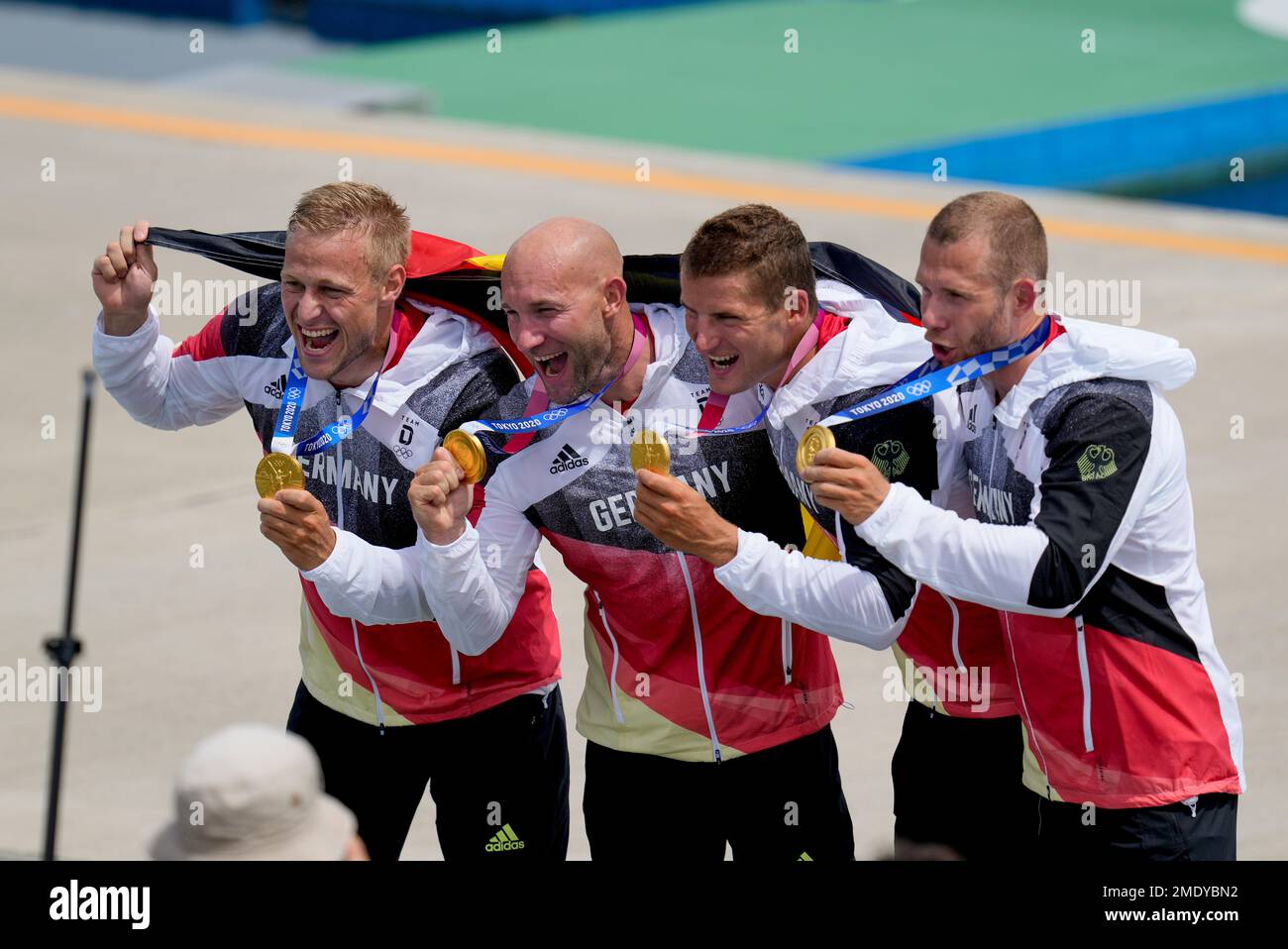 Max Rendschmidt, Ronald Rauhe, Tom Liebscher and Max Lemke of Germany ...