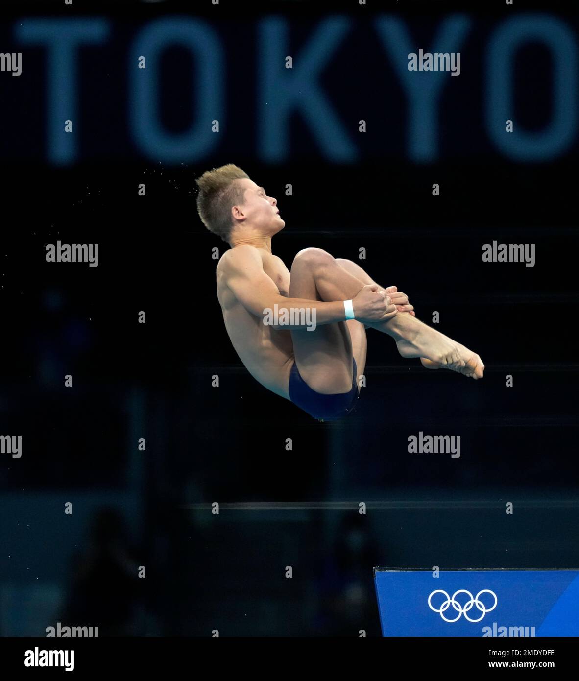 Oleksii Sereda of Ukraine competes in men's diving 10m platform ...