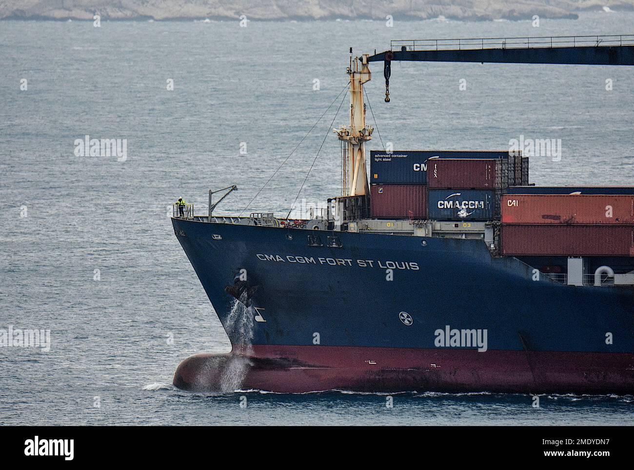 Marseille, France. 23rd Jan, 2023. The container ship Fort Saint Louis ...