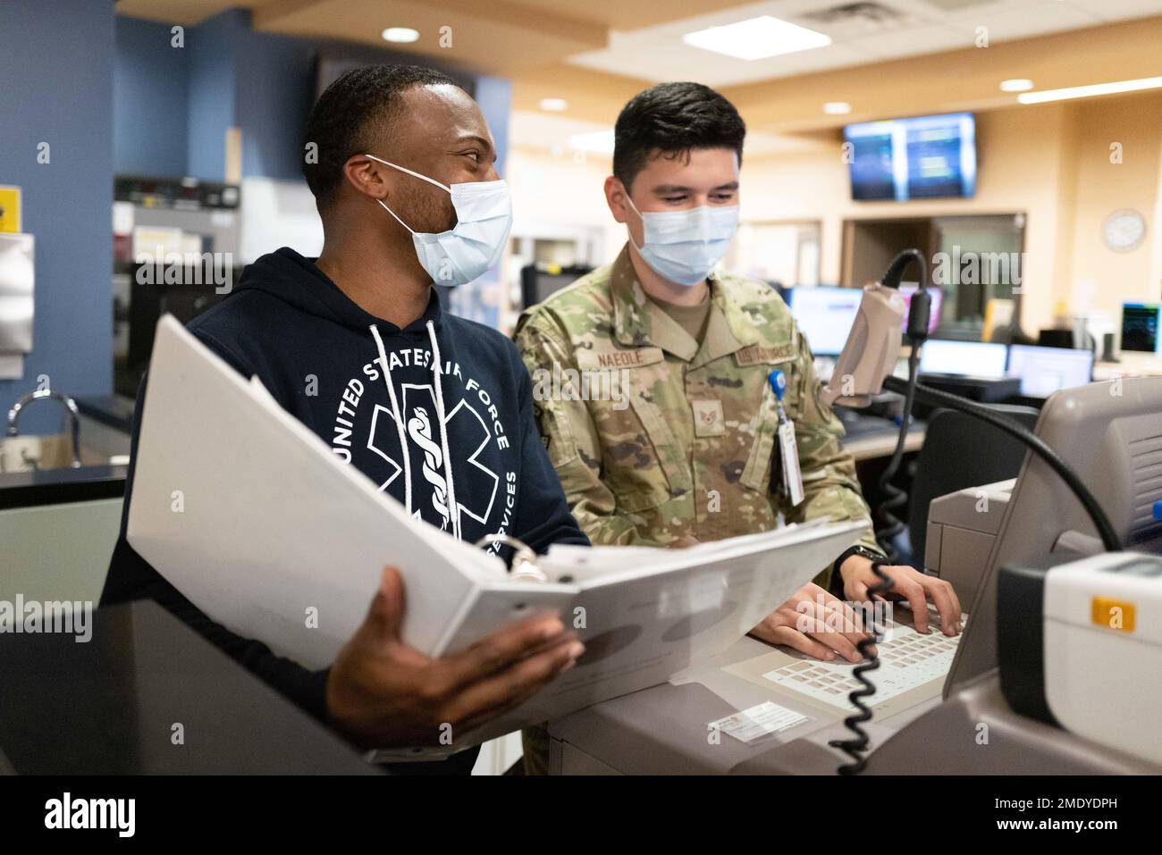 U.S. Air Force Staff Sgts. Steven Peters, left, and Kiaku Naeole, both ...