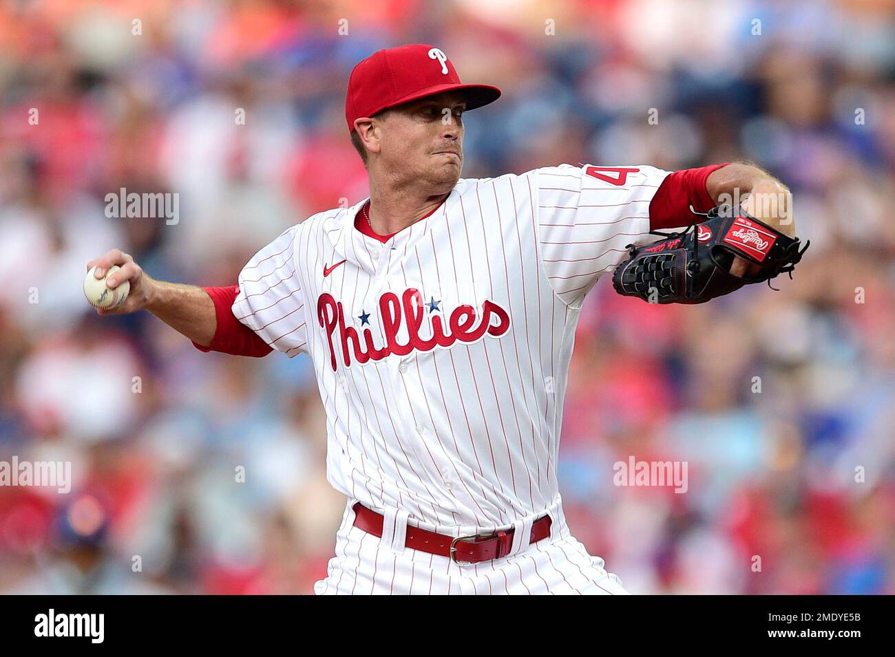 Philadelphia Phillies starting pitcher Kyle Gibson throwsduring the ...