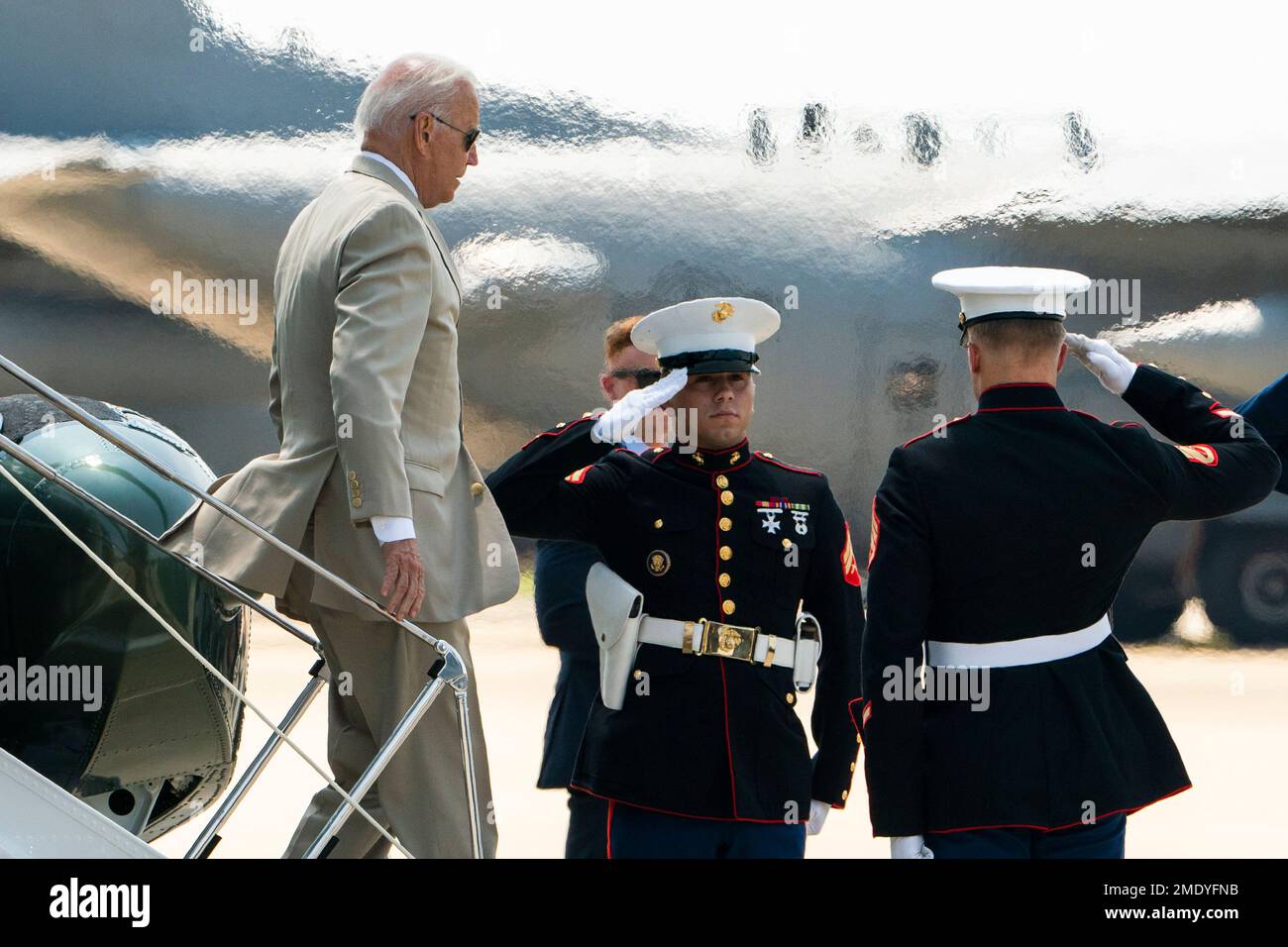President Joe Biden arrives at Delaware Air National Guard Base in New ...