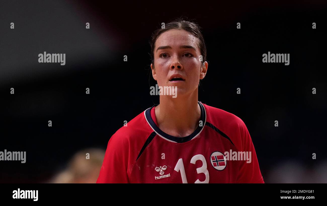 Norway's Kari Brattset Dale runs during the women's semifinal handball ...