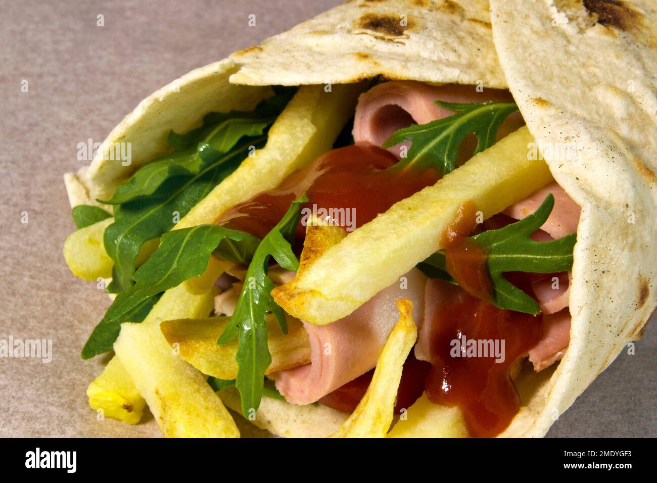 Italian food: piadina, thin Italian flatbread Stock Photo - Alamy