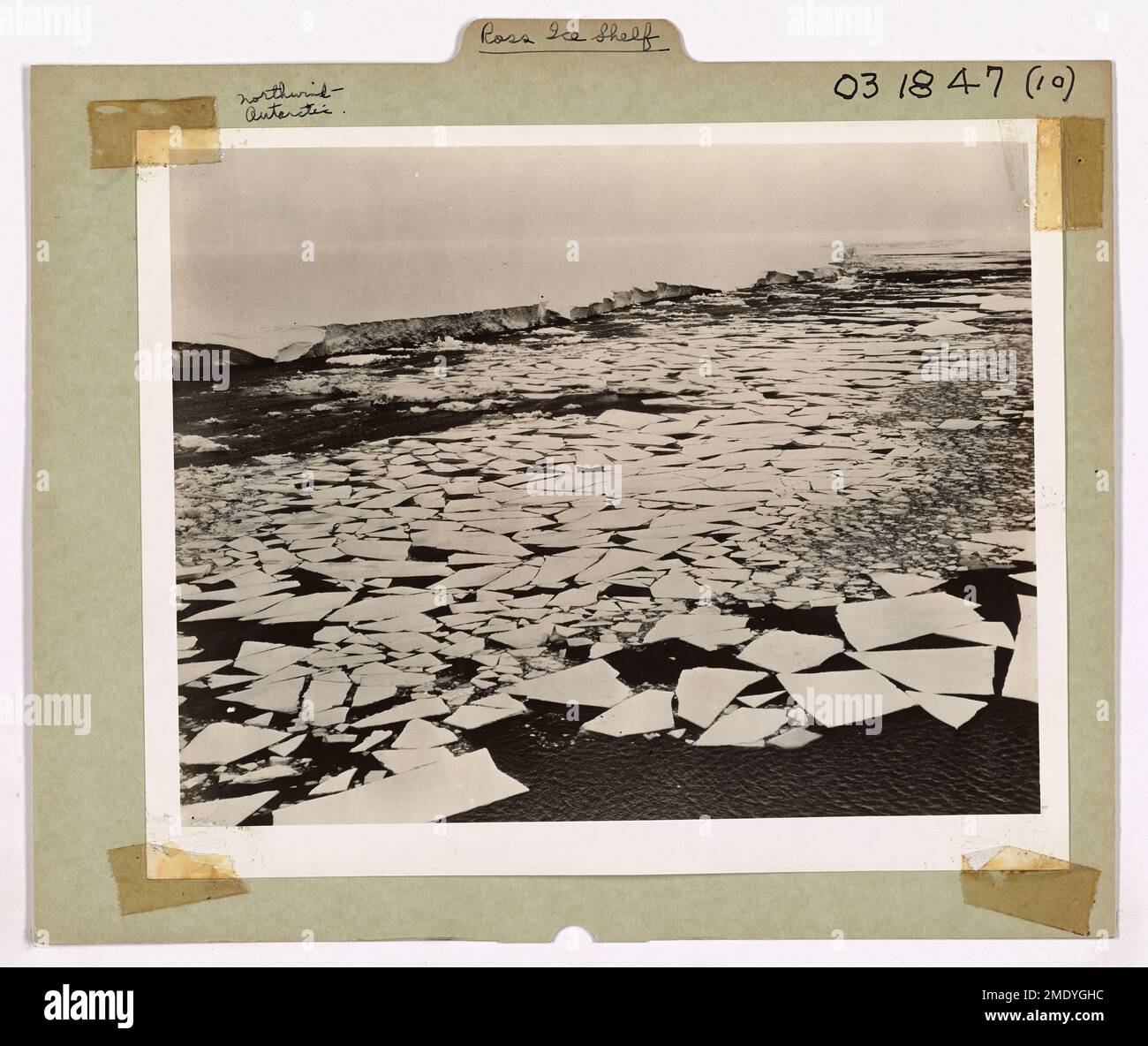 The edge of the Ross Ice Shelf, photographed by the U.S. Coast Guard ...