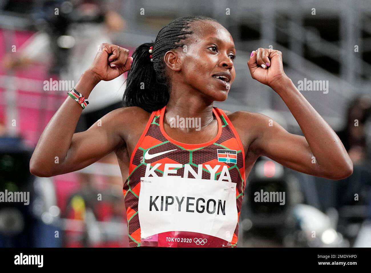 Faith Kipyegon, of Kenya, wins the women's 1,500-meter final at the ...