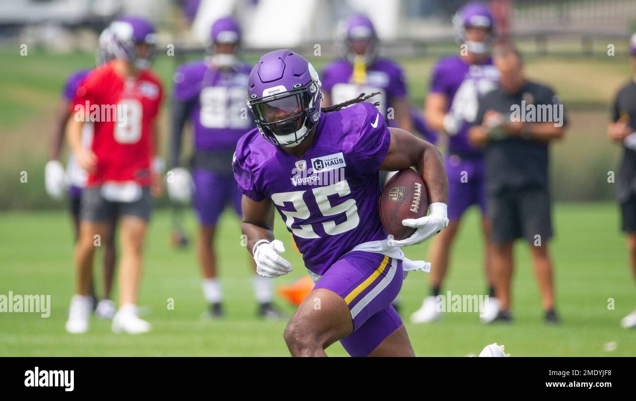 Minnesota Vikings running back Alexander Mattison participates at NFL ...