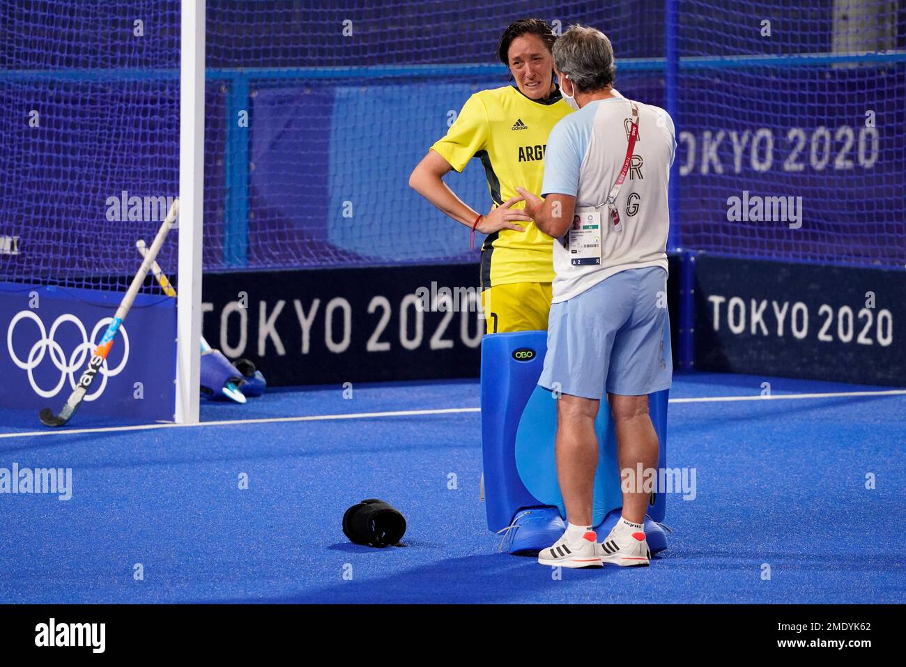 Argentina goalkeeper Maria Belen Succi (1) reacts after losing to the ...