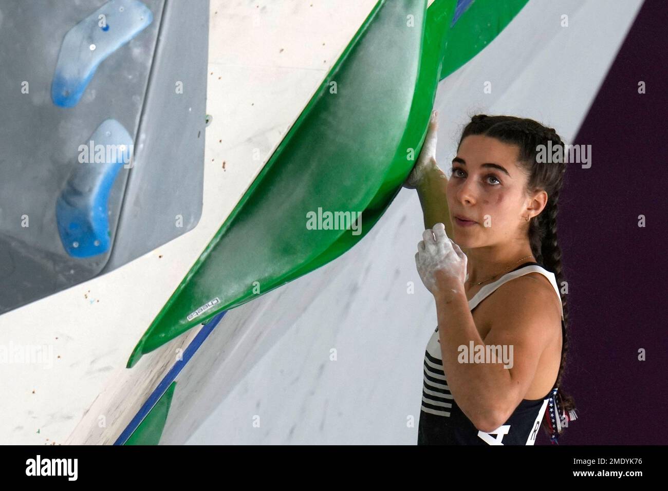 Brooke Raboutou, of the United States, prepares to compete during the ...