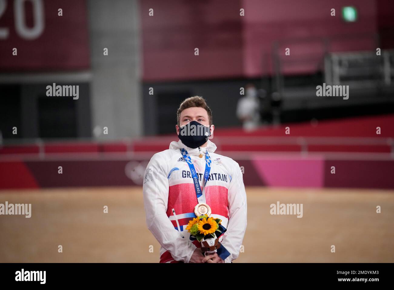 Bronze Medalist Jack Carlin of Team Britain participates in a medal ...