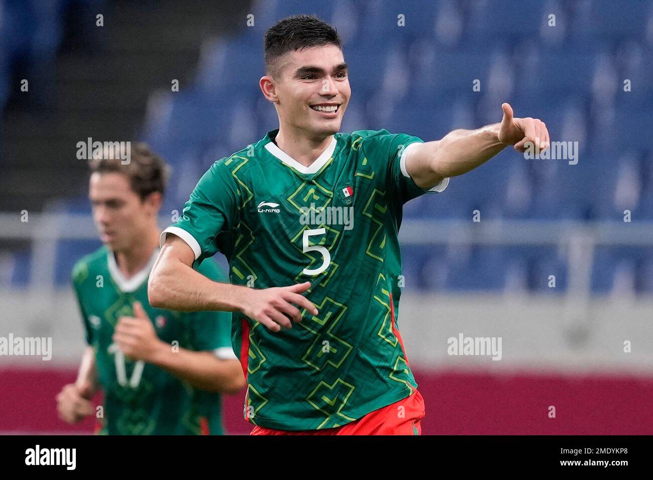 Mexico s Johan Vasquez Celebrates Scoring His Side s Second Goal