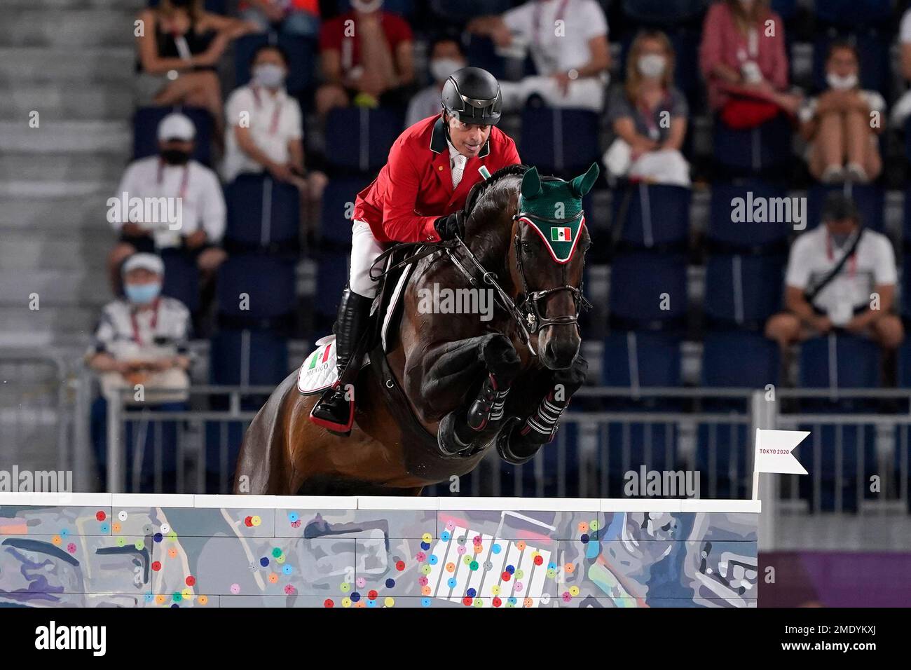 Mexico's Enrique Gonzalez, riding Chacna, competes during the ...