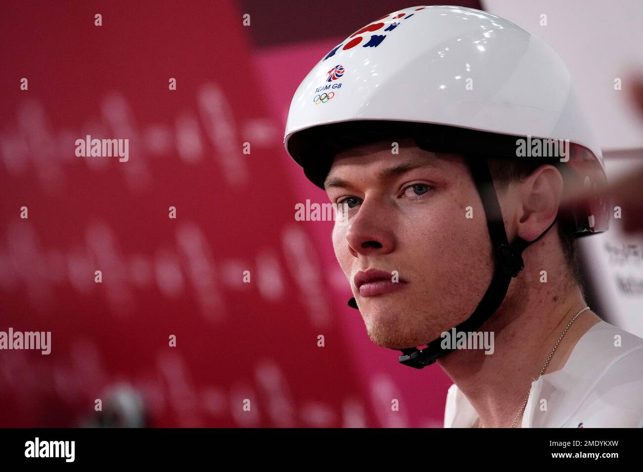 Jack Carlin of Team Great Britain waits for the start of the track ...