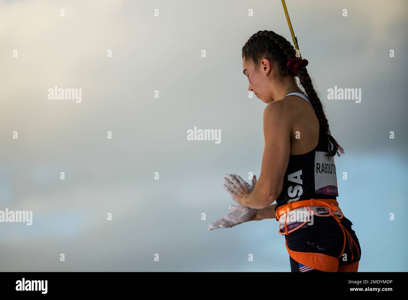 Brooke Raboutou, of the United States, competes during the speed ...