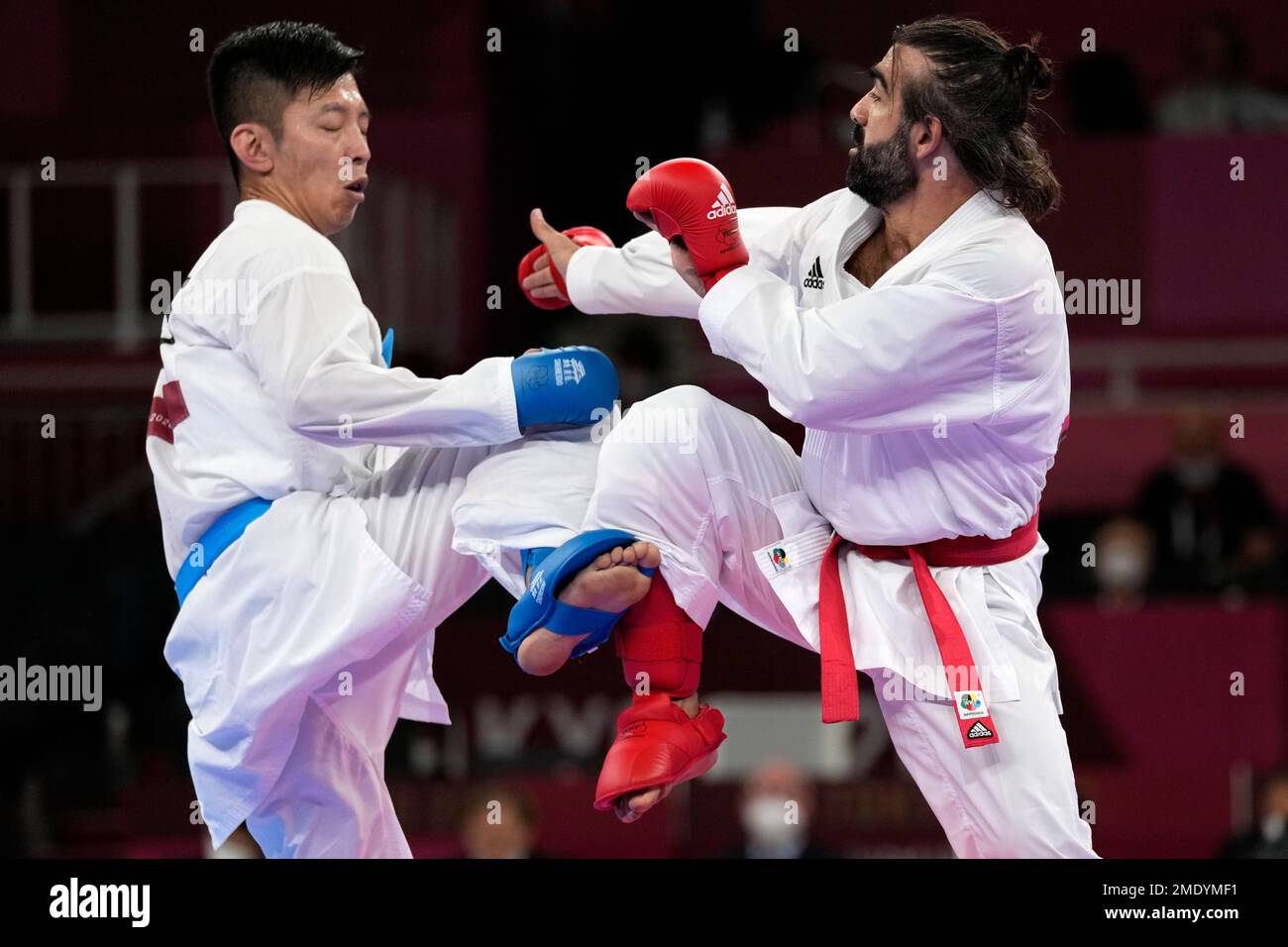Rafael Aghayev of Azerbaijan, left, and Tsuneari Yahiro of Australia ...