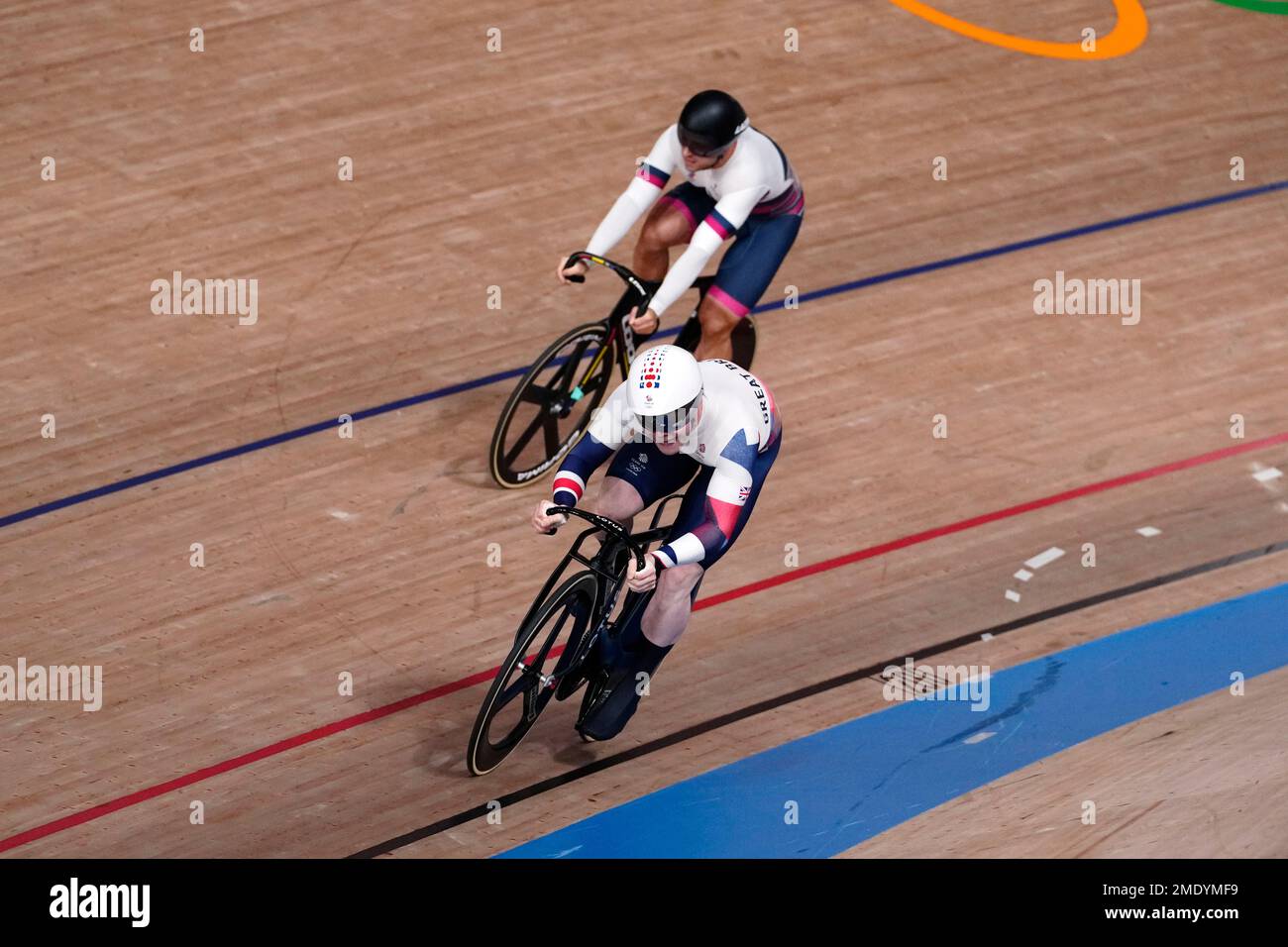 Jack Carlin of Team Britain and Denis Dmitriev of Team Russian Olympic ...