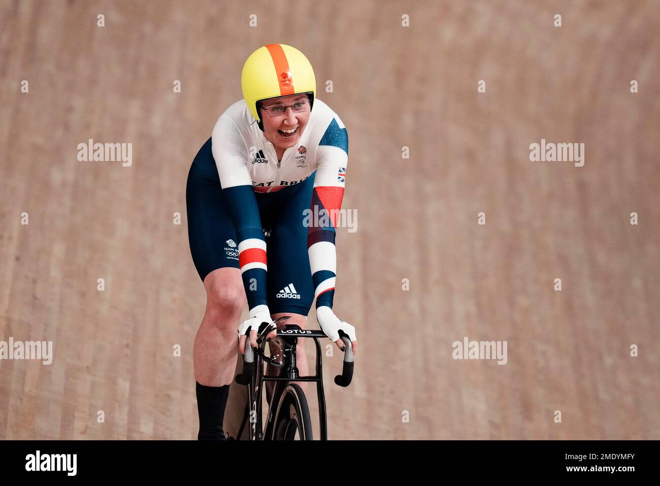 Kate Archibald of Team Britain reacts after winning the gold medal in ...