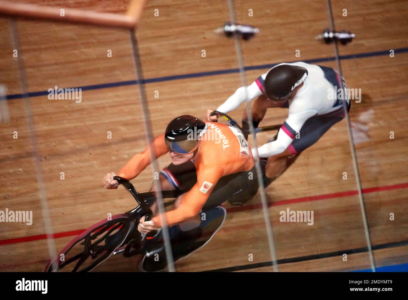 Jeffrey Hoogland of Team Netherlands and Denis Dmitriev of Team Russian ...