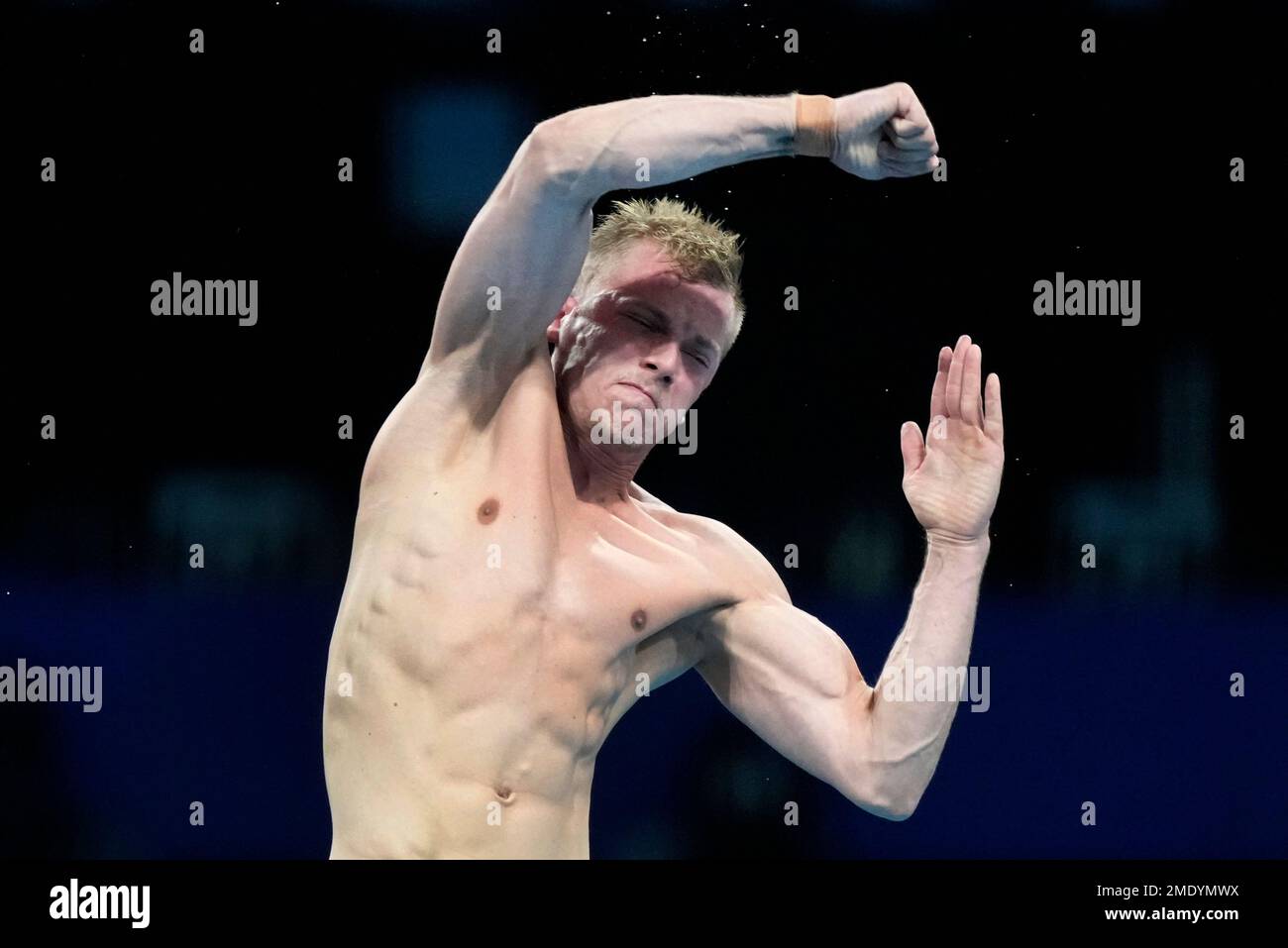 Timo Barthel of Germany competes in men's diving 10m platform ...